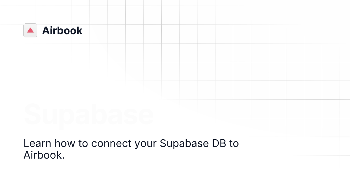 Supabase | Airbook